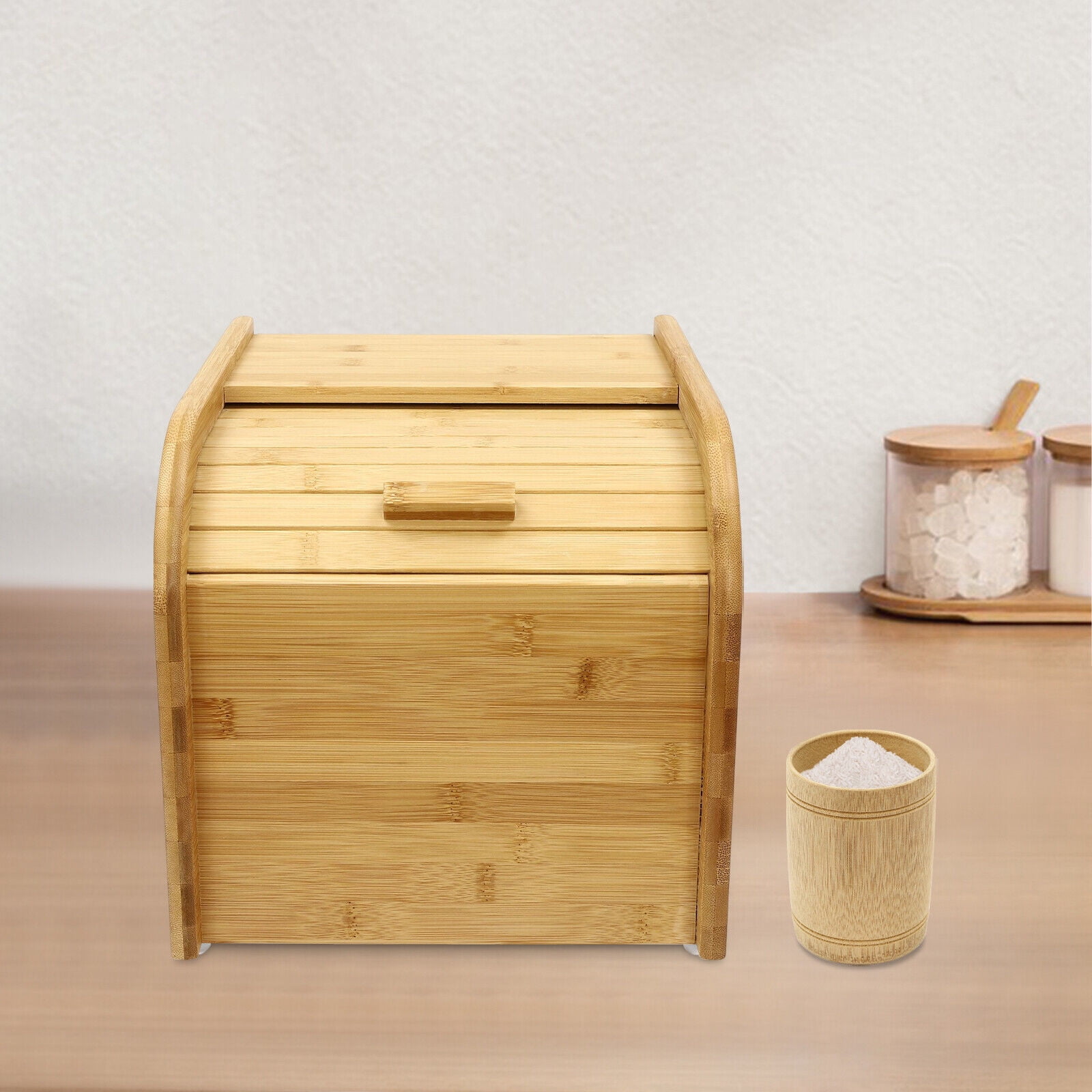 Bamboo Rice Storage Container,Dry Storage Cereal Rice Container Box ...