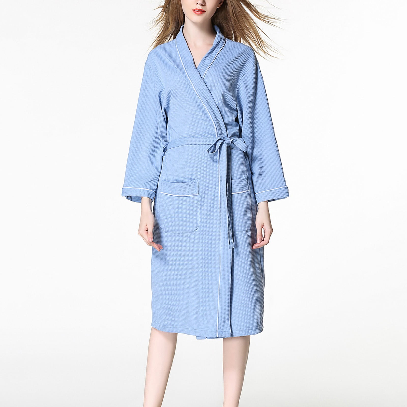 Bamboo Robe Female Bathrobes Cotton Robe Thin Waffle, Made Of Cotton ...