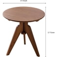 Bamboo Round Side Table Small Accent Table or Coffee Table for Living Room, Bedroom, or Office ...