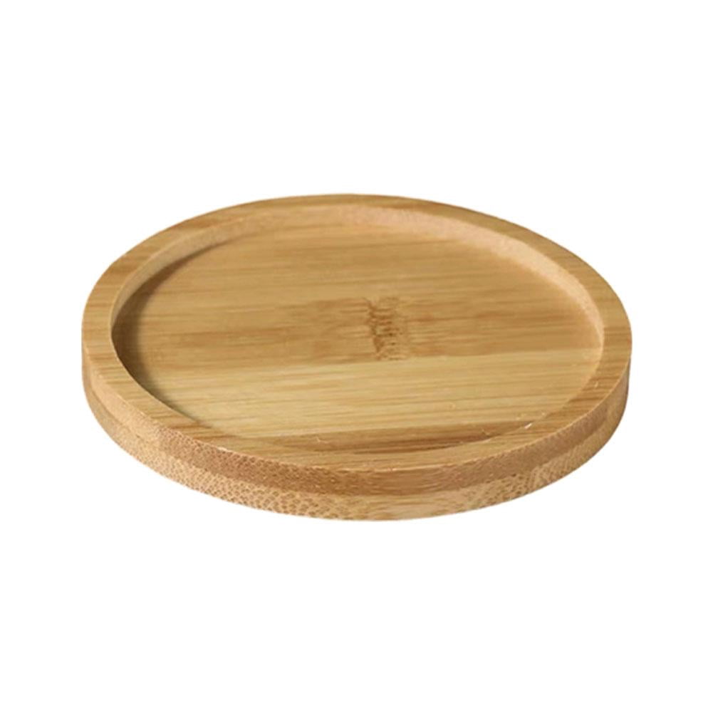 Bamboo Round Tray, Natural Bamboo Round Mat 3.4 Inch, Reusable Plate ...