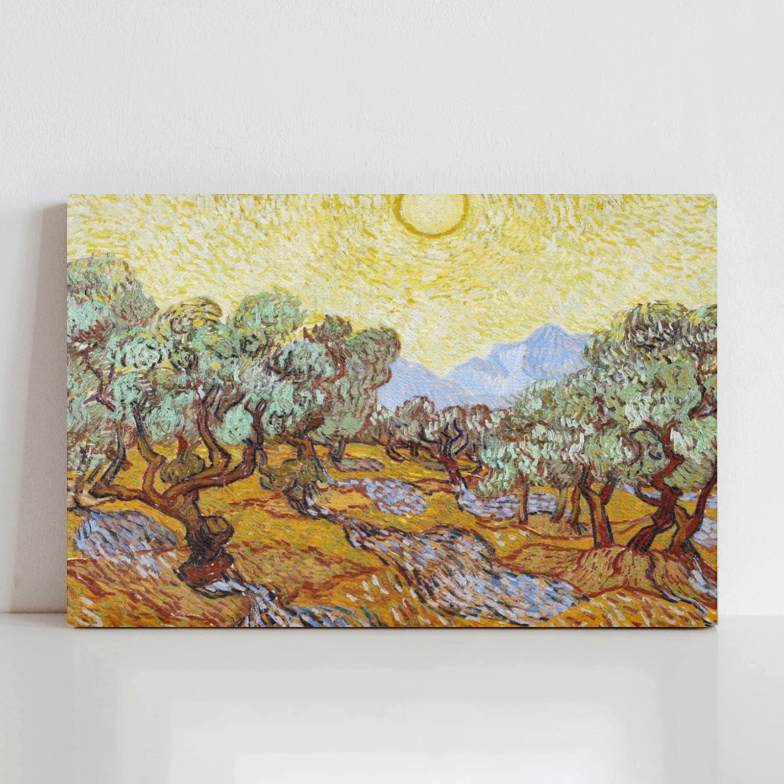 Bamboo Rustic Wall Art Canvas Flowers in Purple Vase with Inspirational ...