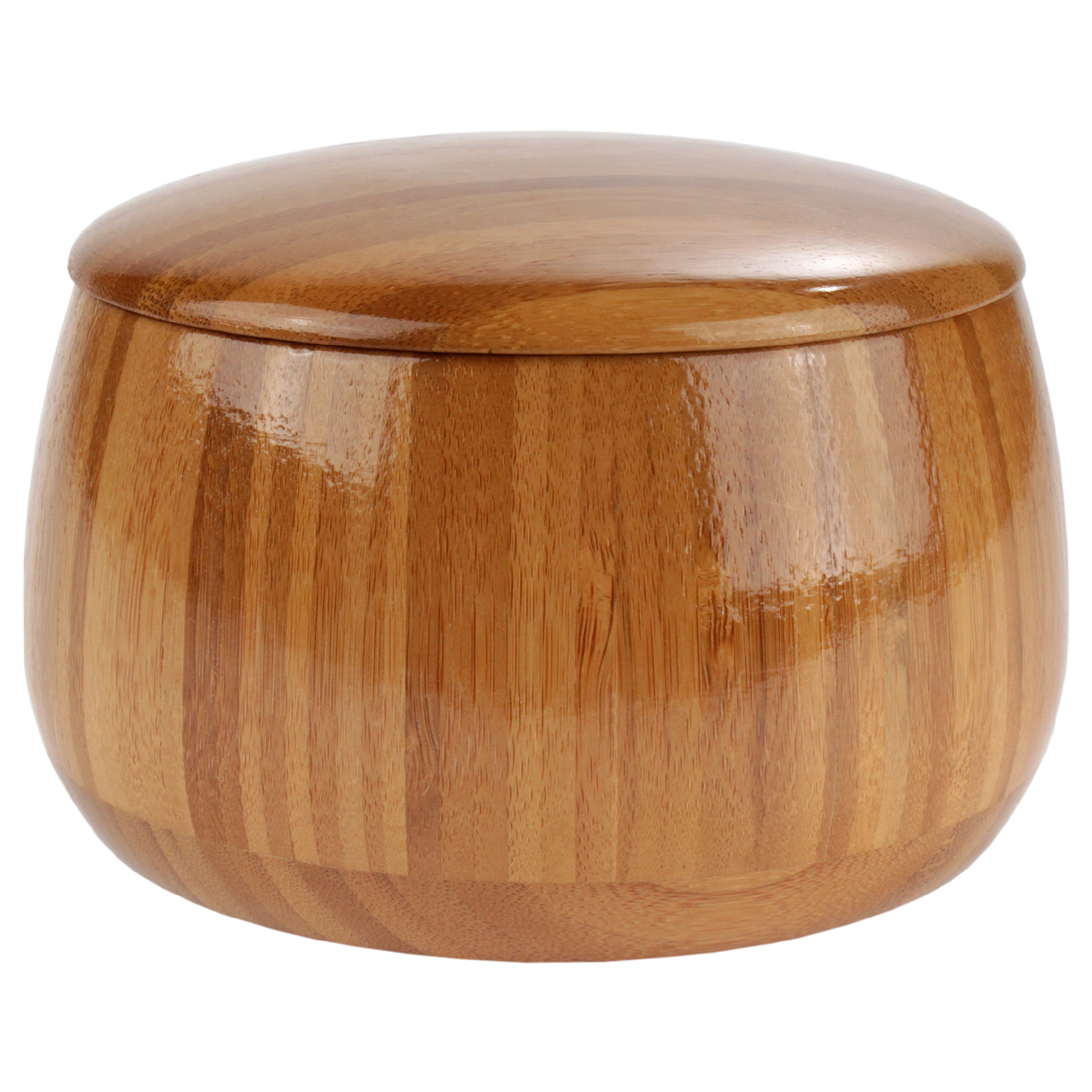 Bamboo Salt Cellar Container Bowl with Lid - Jar for Food Storage ...