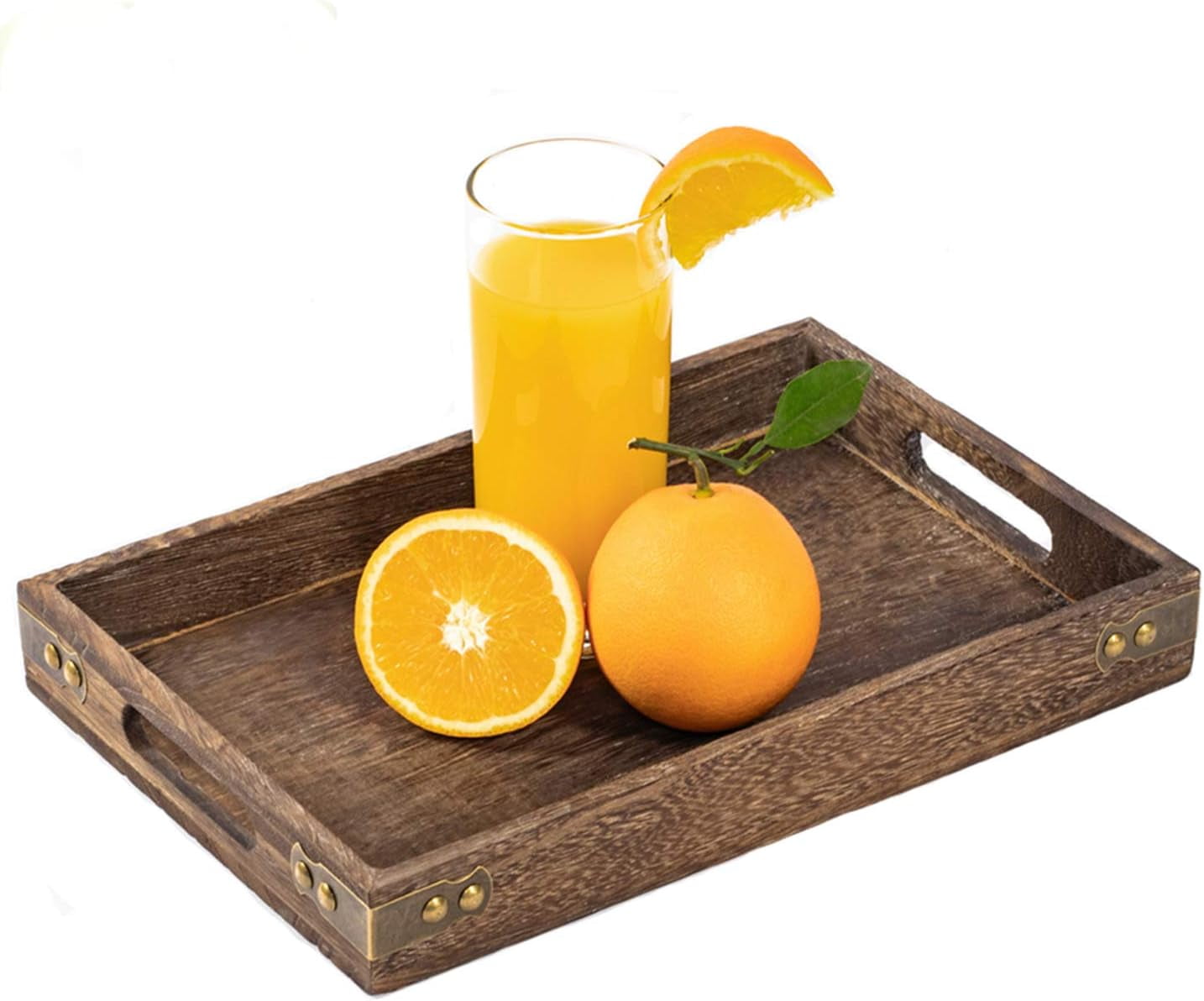 Bamboo Serving Tray Bed Tray with Handles, Breakfast Coffee Table Tray ...