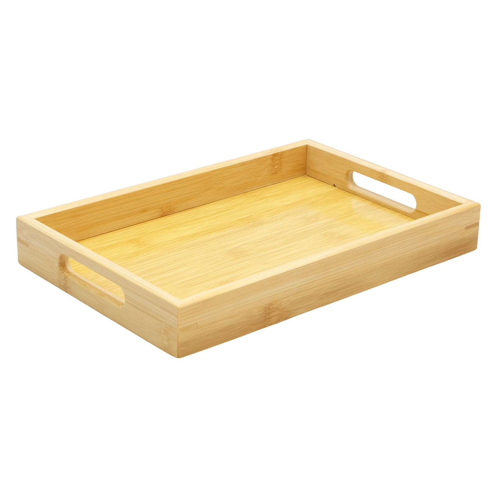 Bamboo Serving Tray with Handles Modern Serving Trays Platter Solid ...