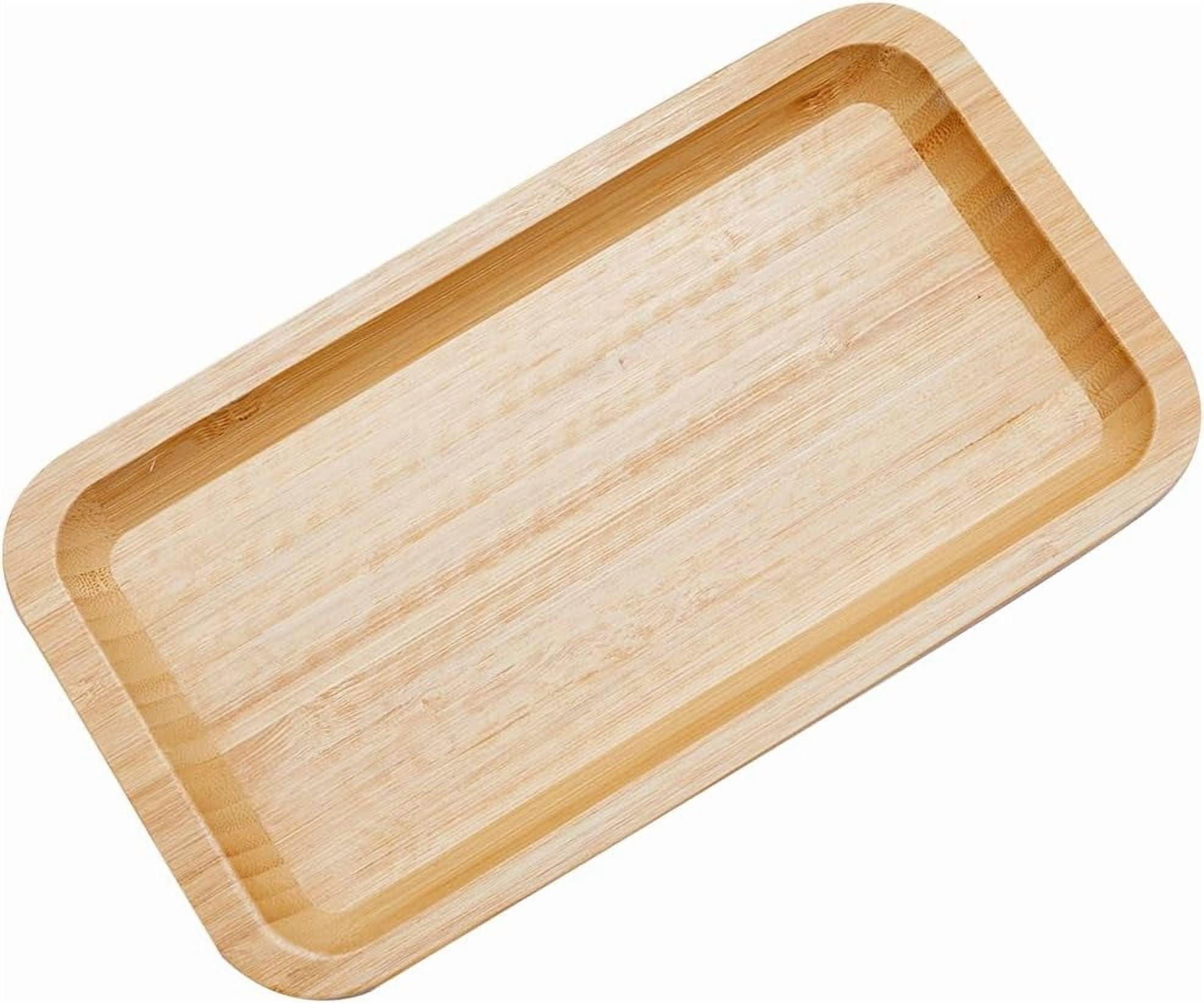 Bamboo Serving Tray Wooden Tea Breakfast Trays Multifunction Minimalist ...