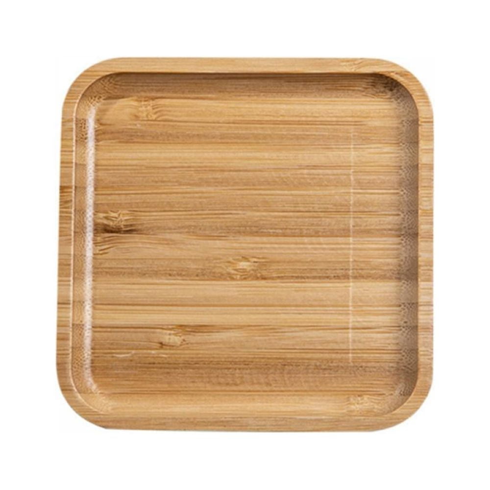Bamboo Serving Trays Tea Cup Fruit Bread Food Display Plate - Walmart.com