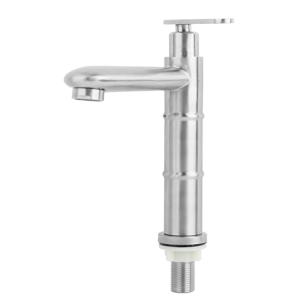 Bamboo-Shaped Brushed Stainless Steel Bathroom Basin Sink Cold Water ...