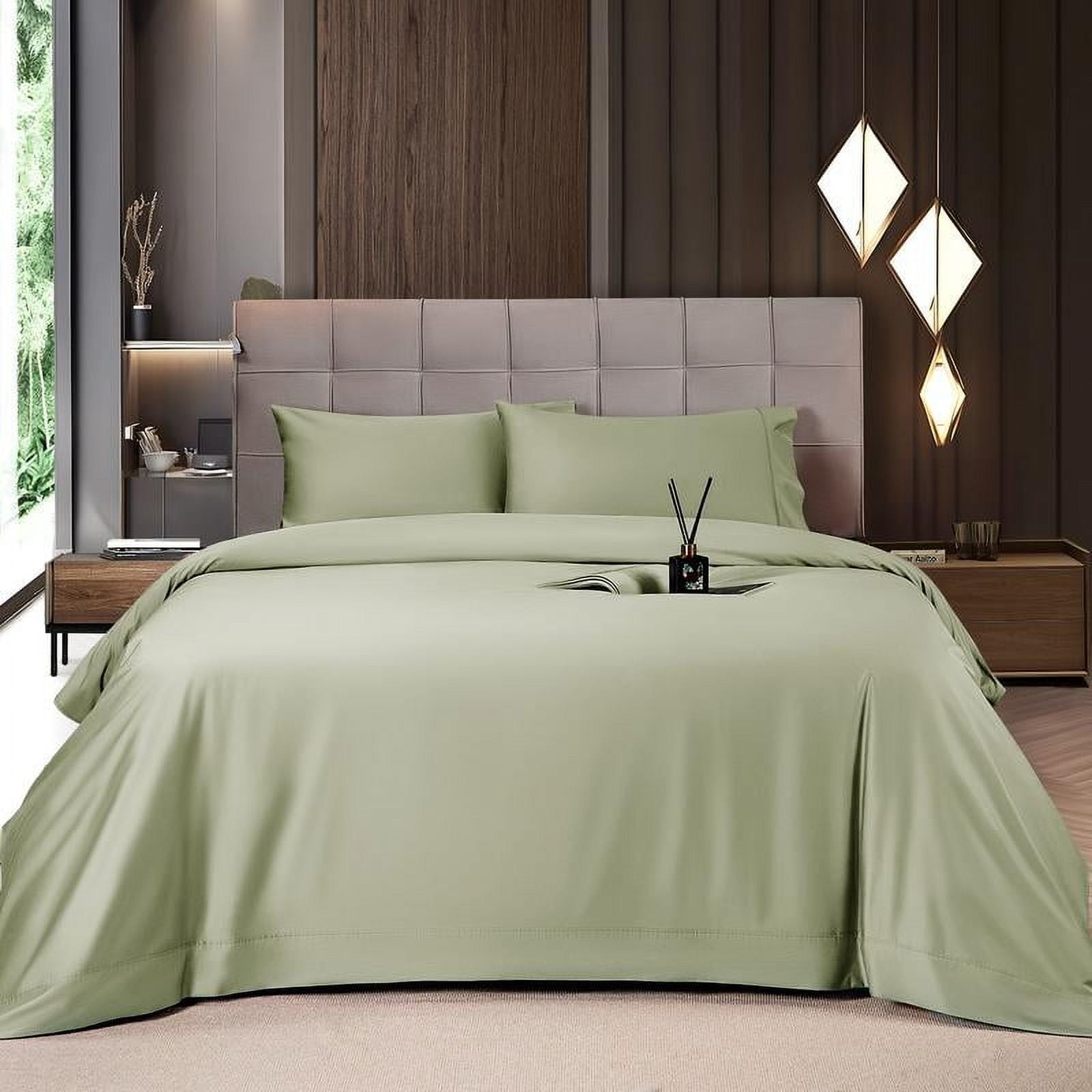 Bamboo Sheets Set 4 Pc, Cooling Breathable & Hotel Luxury Super Silky ...