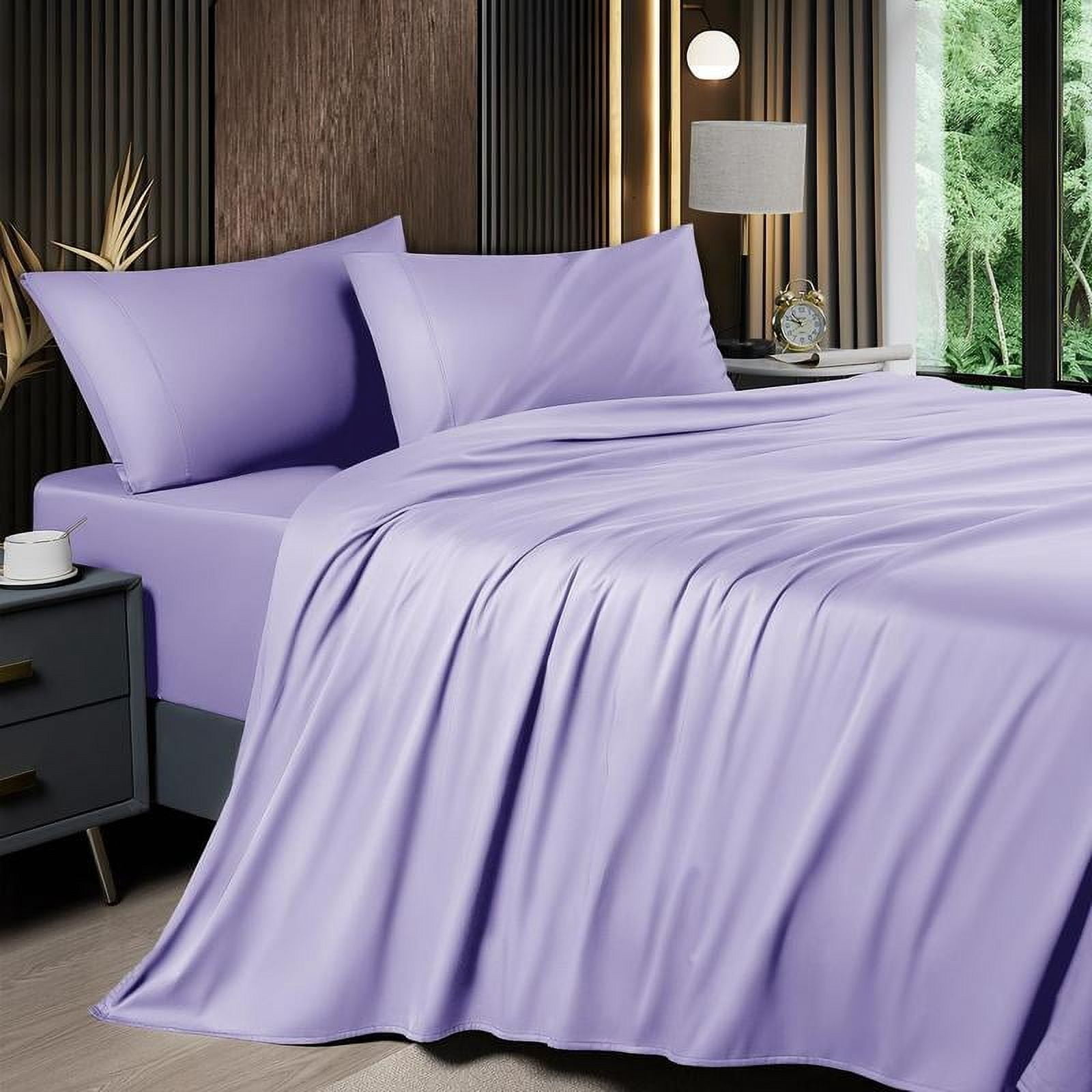 Bamboo Sheets Set 4 Pc, Cooling Breathable & Hotel Luxury Super Silky ...