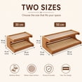 Bamboo Shelf Organizer with 2-Tier Rattan-Style Design, 30/50 cm for ...