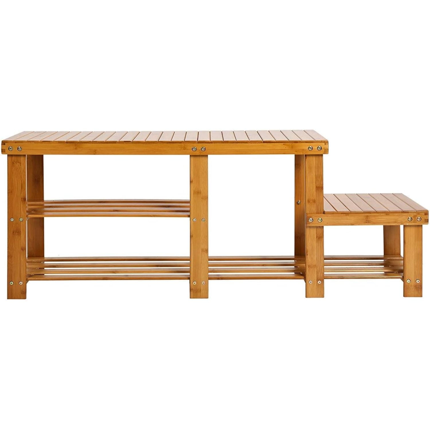 Bamboo Shoe Rack Bench, 3-Tier Shoe Rack for Entryway,Entry Shoe Bench ...