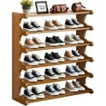 Bamboo Shoe Rack, Multi-Layer Space-Saving Shoe Organizer for Entryway ...