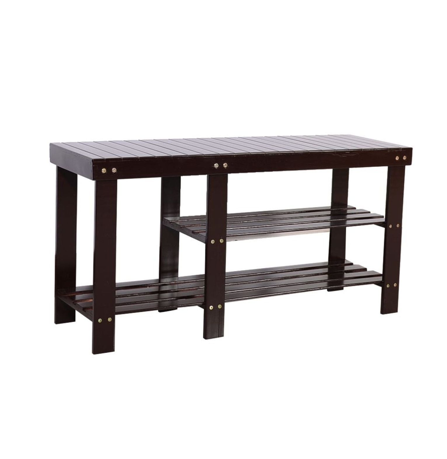 Bamboo Shoe Rack Stool 90cm - 3 Tier Shoe Organizer with Boot ...