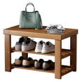 Bamboo Shoe with Storage, 3 Tier Sturdy Shoe Rack for Entryway, 220lb ...