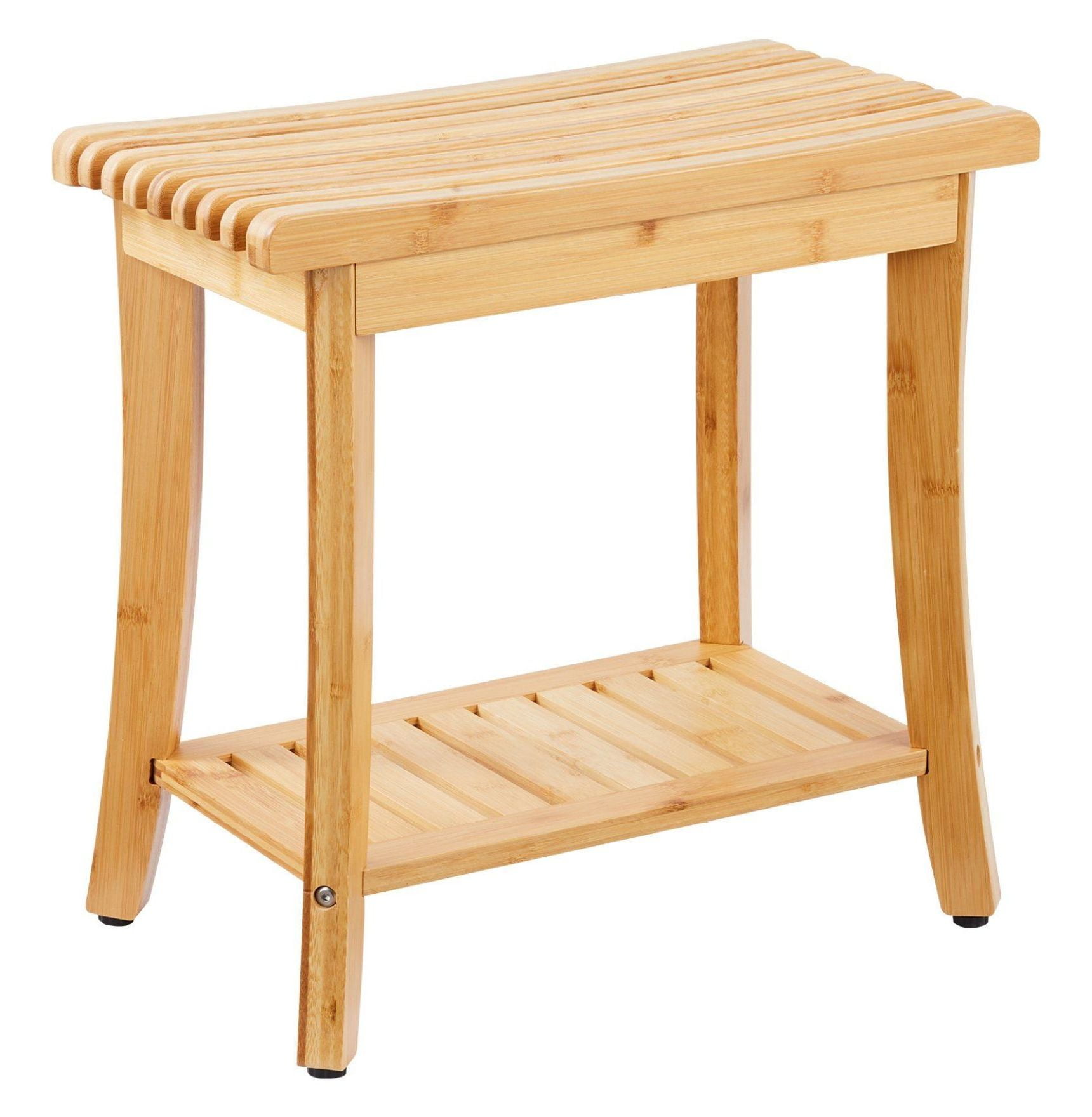 Bamboo Shower Bench, 19.1x11.3x18.3in Shower Stool Chair - Walmart.com