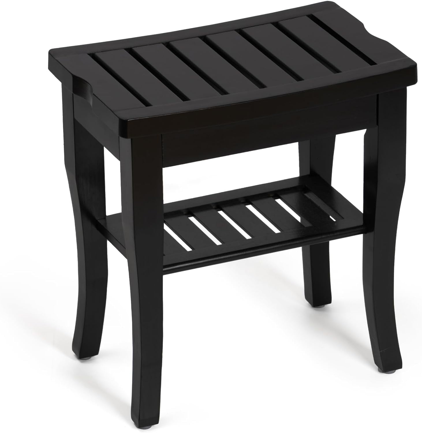 Bamboo Shower Bench, Spa Small Shower Stool for Inside Shower ...