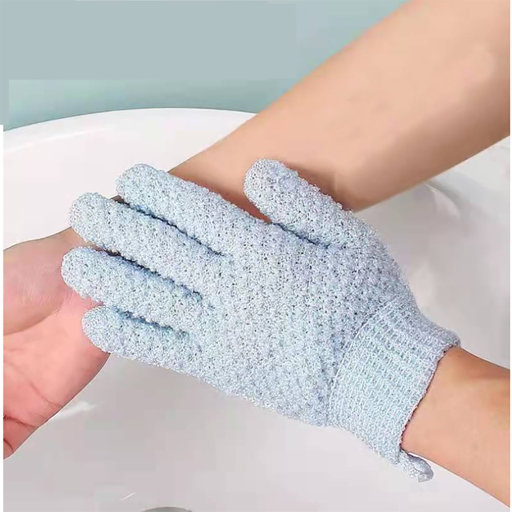 Bamboo Shower Gloves, Textured Massage Surface for Deep Skin Cleansing ...