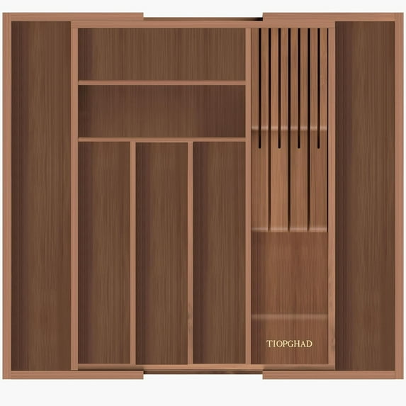 Bamboo-Silverware-Drawer-Organizer-Kitchen Expandable Utensil Holder ...