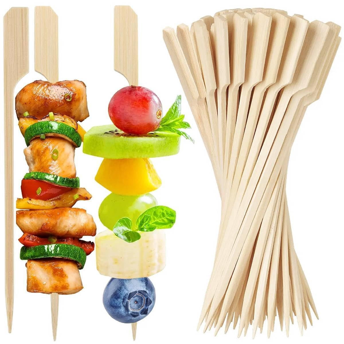Bamboo Skewer Holder,100PCS Wood Cocktail Picks Barbecue Toothpicks for ...