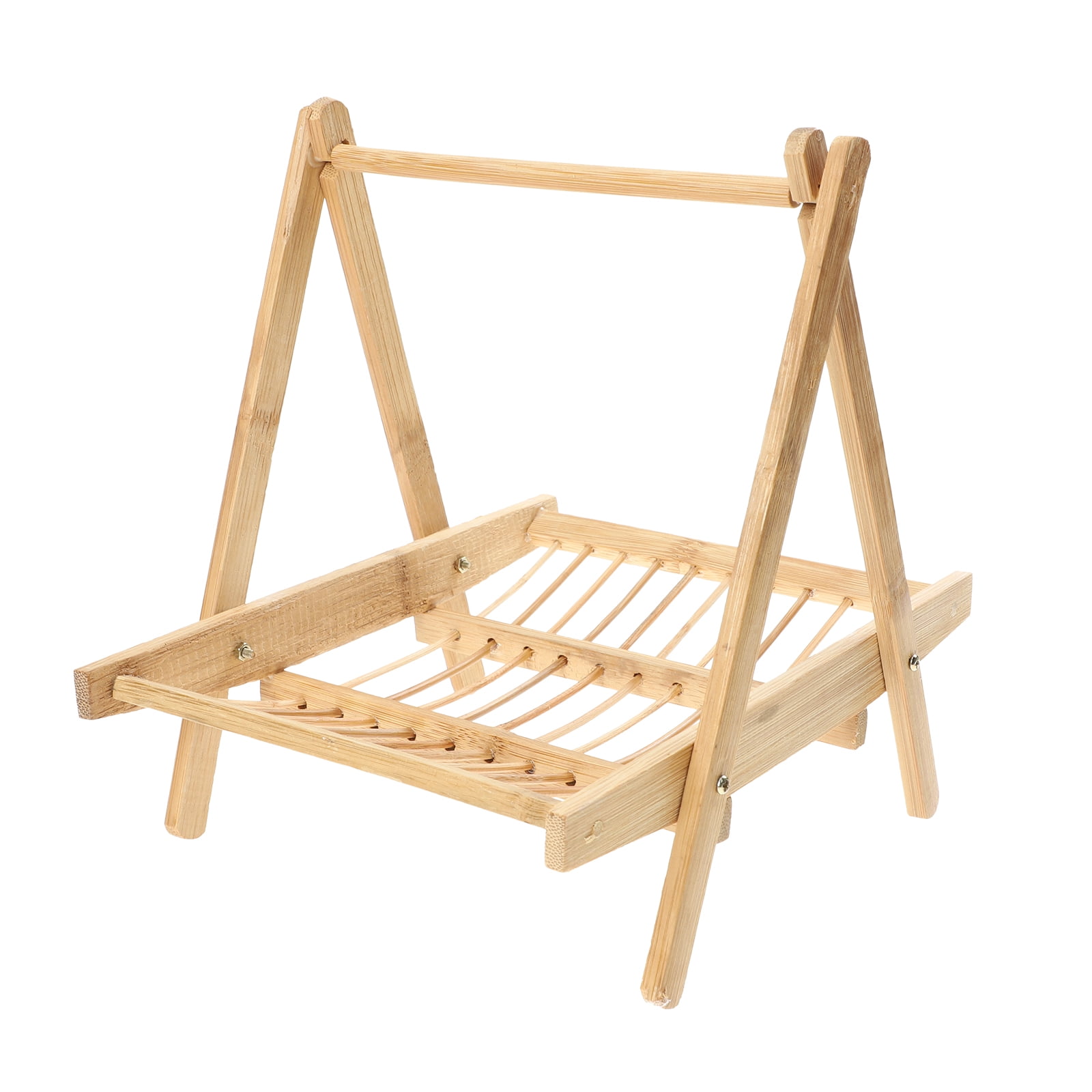 Bamboo Snack Basket Household Vegetable Rack Dining Decor Tabletop Wood ...