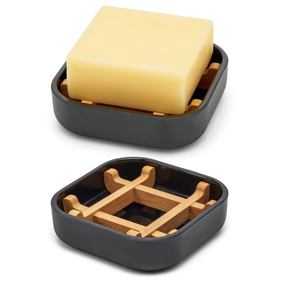 Bamboo Soap Dishes for Bar Soap Holders for Shower with Drainage for ...