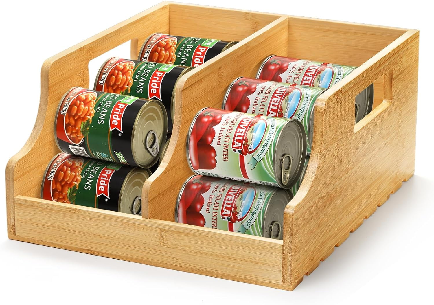 Bamboo Soda Can Organizers, Can Holder and Drink Dispenser for Kitchen ...