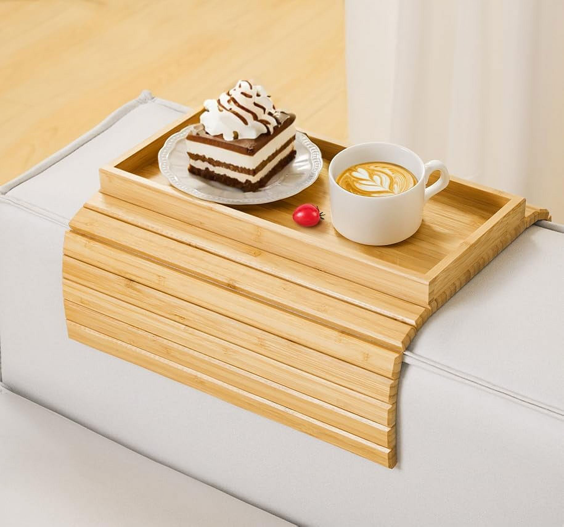 Bamboo Sofa Tray Table for Couch,Couch Arm Tray, Sofa Armrest Tray ...