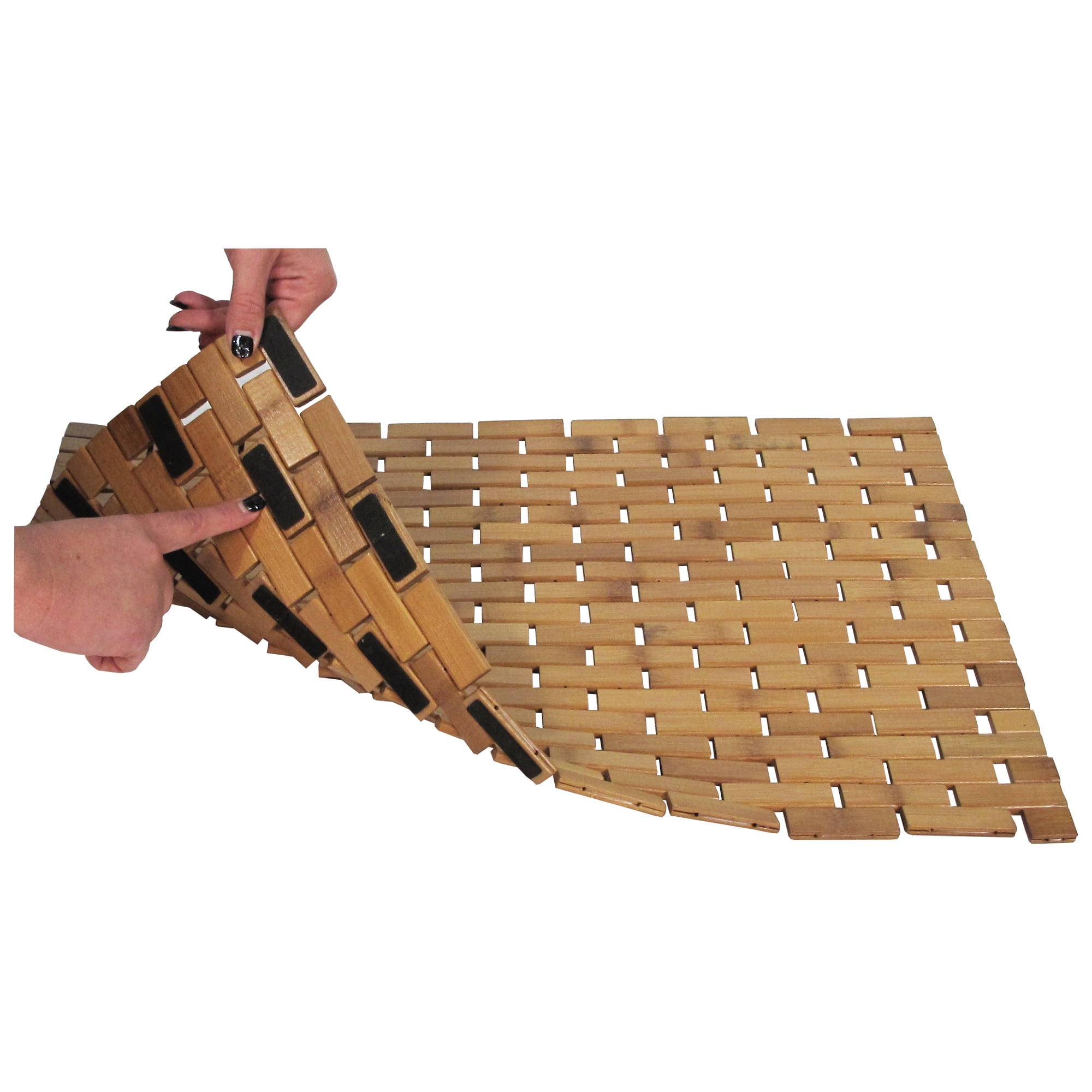 Redmon Bamboo Spa Style Bathroom Standing Shower Mat - Walmart.com
