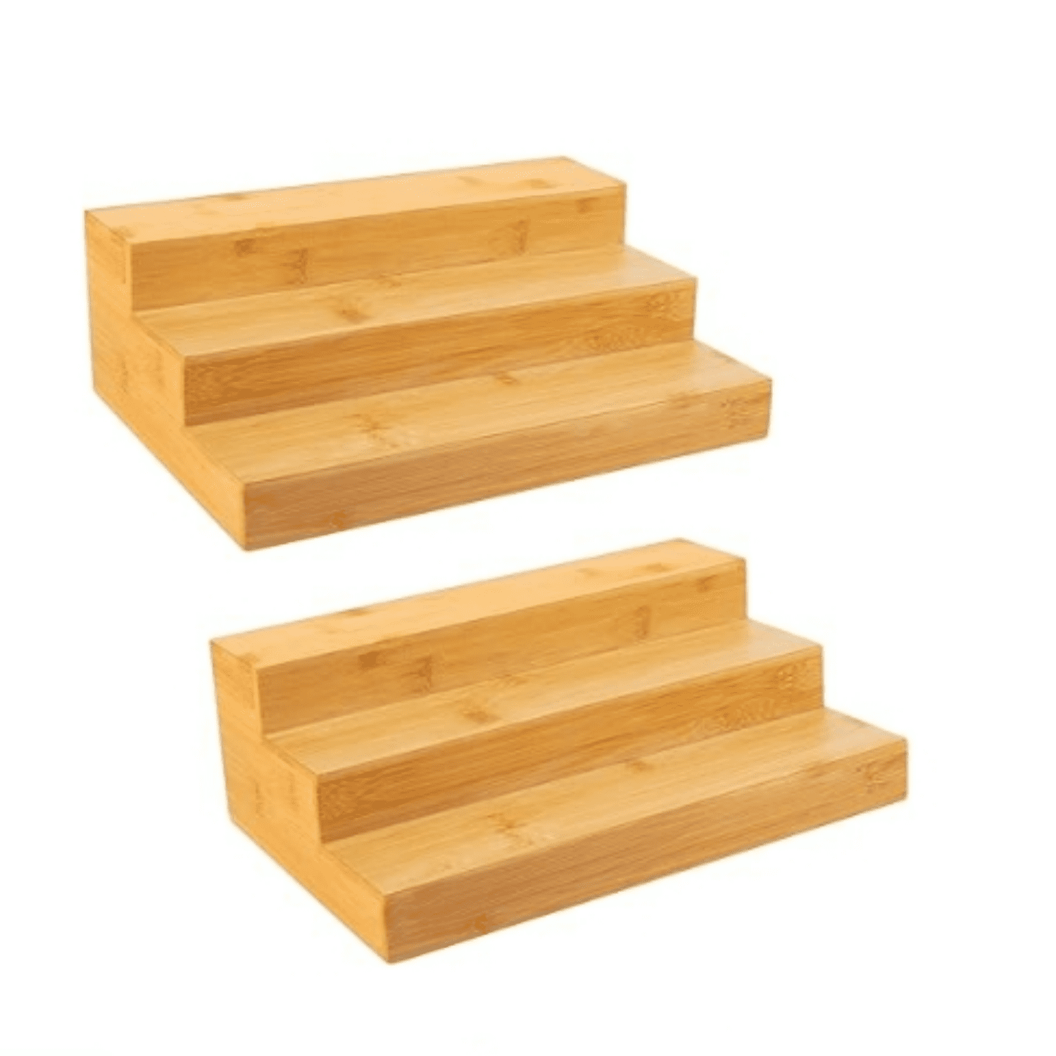 Bamboo Spice Rack Organizer for Cabinet 3 Tier Countertop Step Spice ...