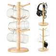 Nawazjee Bamboo Non-Slip 6 Cup Mug Tree Storage Rack - Walmart.com