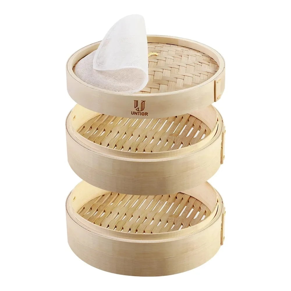 Bamboo Steamer With Cover Chinese Steamer Dumplings Bamboo Steamer ...