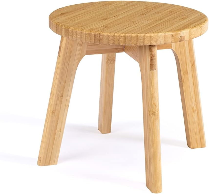 Bamboo Step Stool, 10.65 inches - Sturdy Foot Stool for Adults, Kids ...