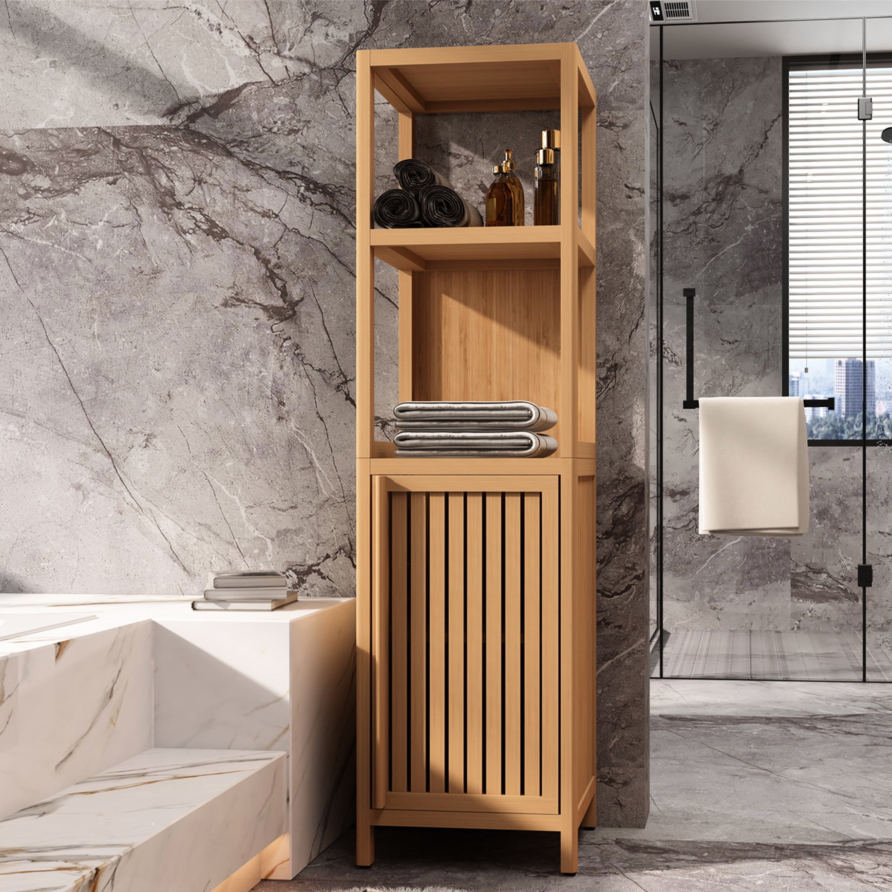 Bamboo Storage Unit | Multifunctional for Bathroom and Kitchen ...