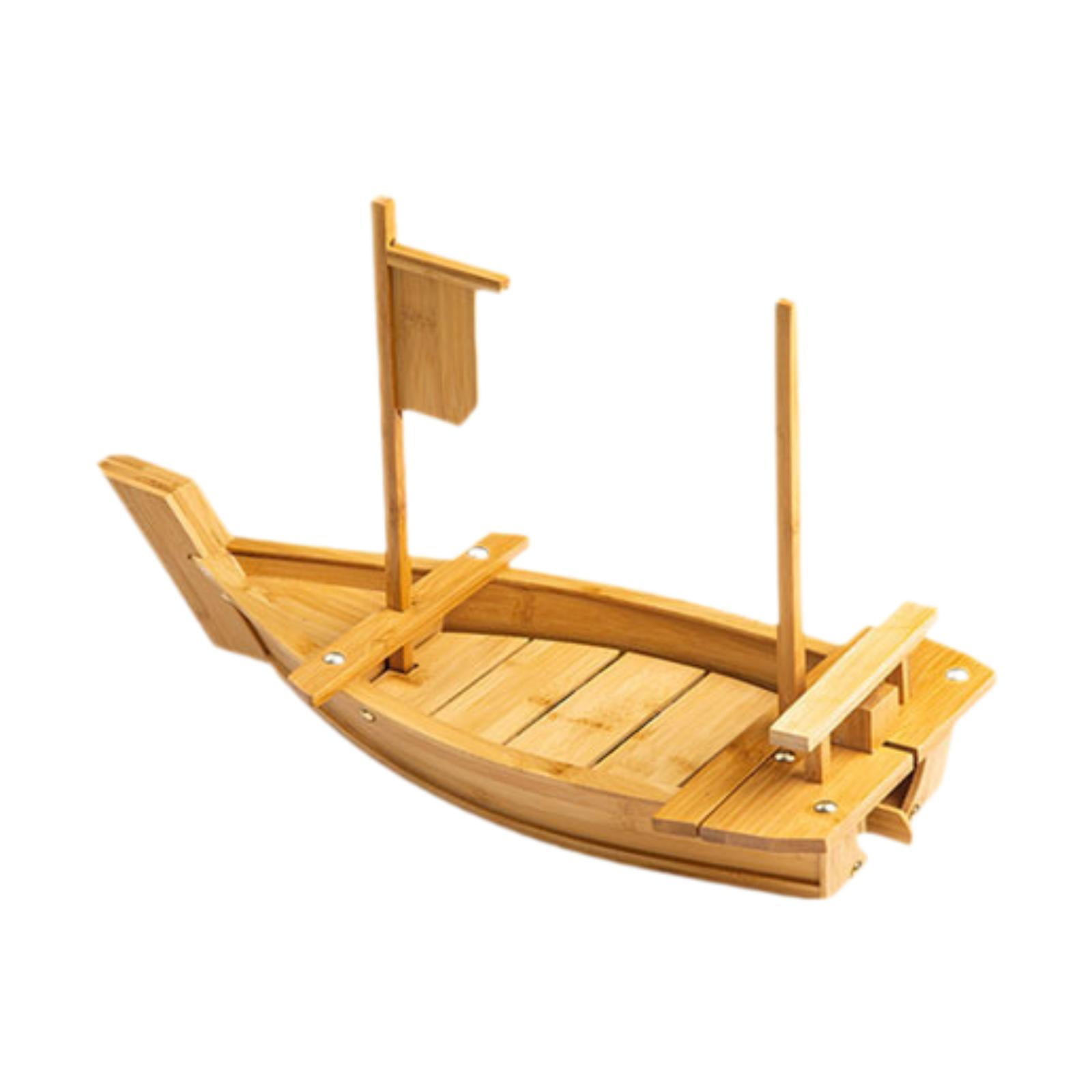 Bamboo Sushi Boat Serving Tray Versatile Platter for Sashimi Desserts ...