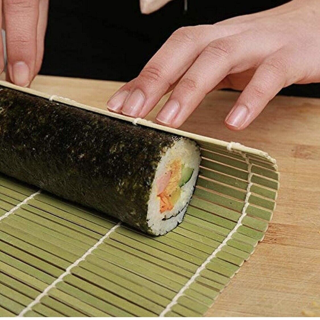 Bamboo Sushi Roller Mat Roll Maker 9.4'' X 9.4''natura - Walmart.com