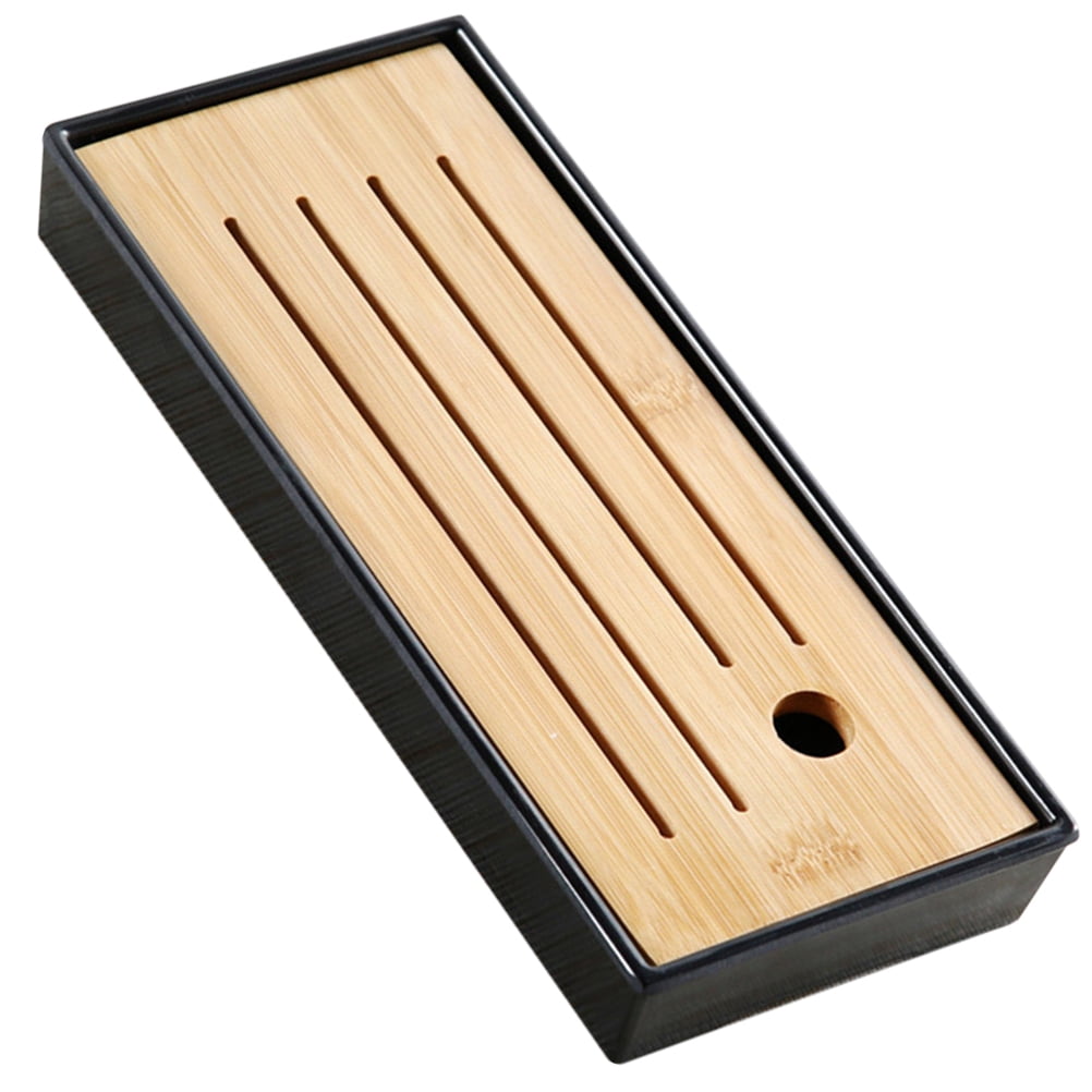 ELAYARD Tea Cup Tray Bamboo Black For Tea Accessories Weddings 1Pcs ...