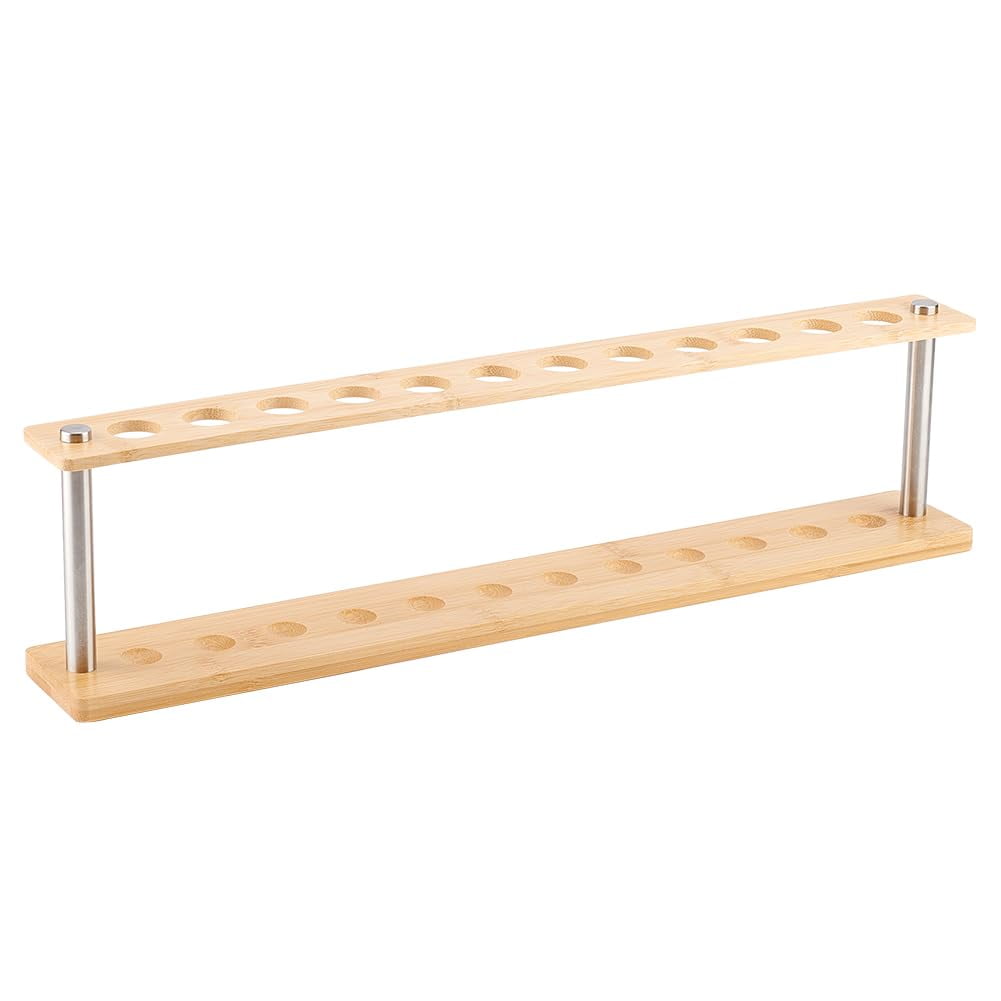 Bamboo Test Tube Rack 11 Holes Lab Test Tube Holder for 21.5mm Diameter ...