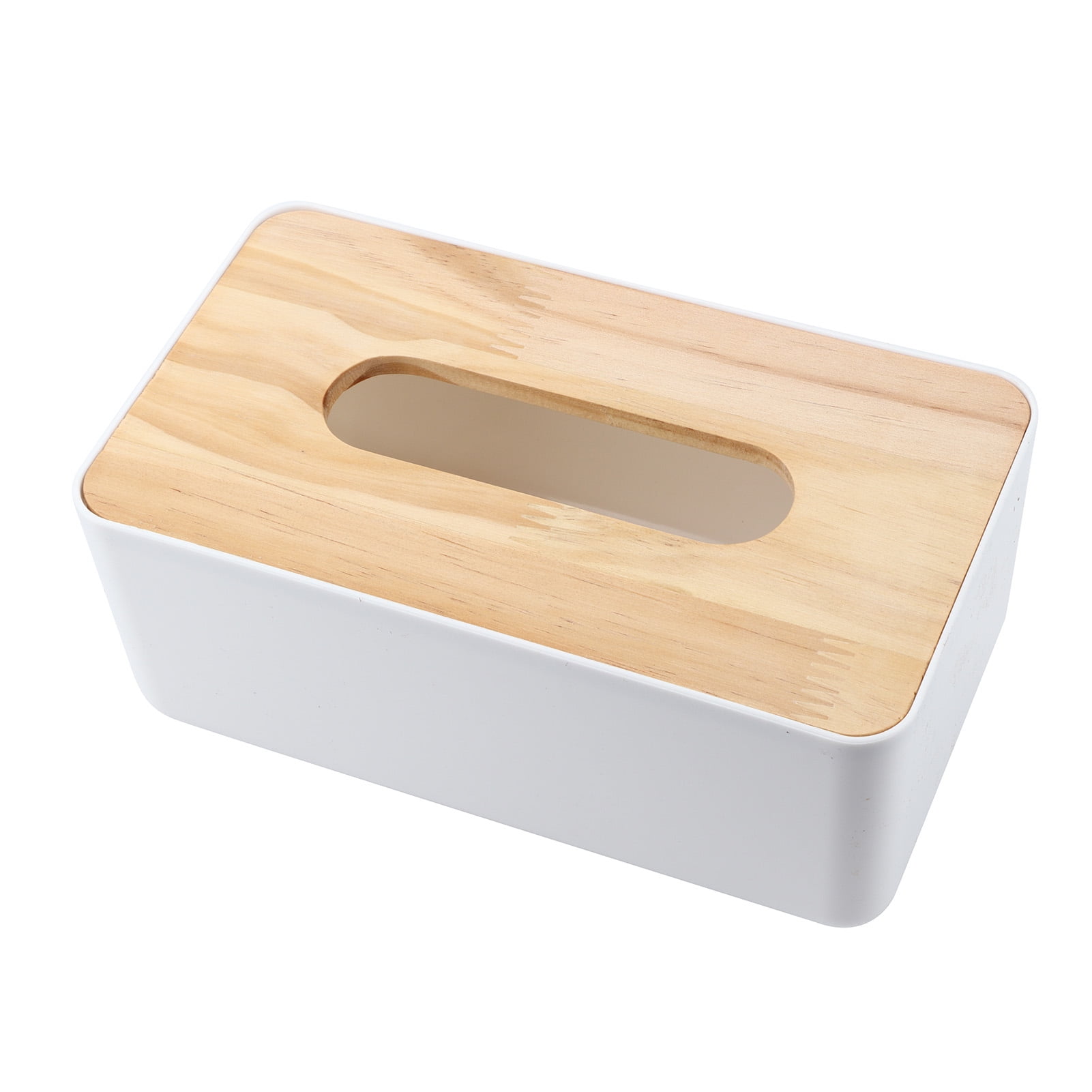 Bamboo Tissue Box Cover,Removable Pine Cover Tissue Box Holder Facial ...