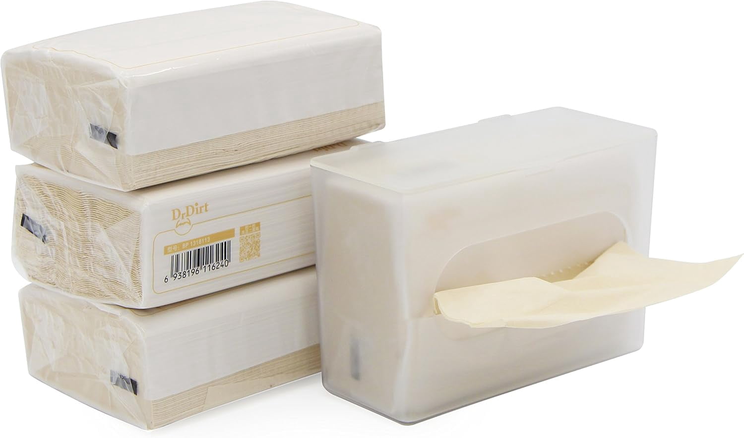 Bamboo Tissues 3-Ply - 110 Count, Bamboo Facial Tissue Cube Bag 4 Pack ...