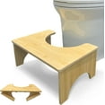 Bamboo Toilet Stool for Adults,Squatting Poop Stool with Anti-Slip ...