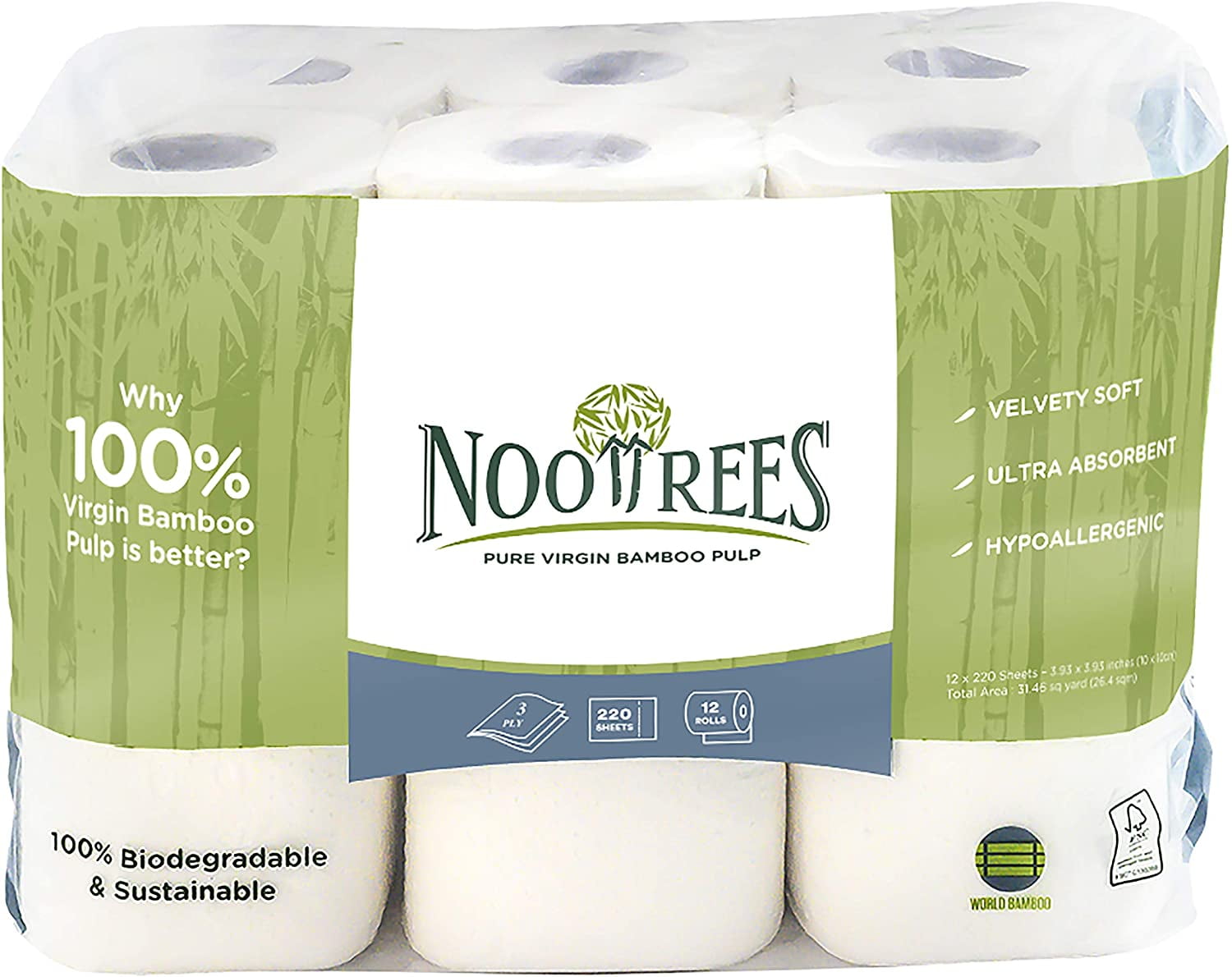 Bamboo Toilet Tissue, Tree Free, 100% Biodegradable, Sustainable ...