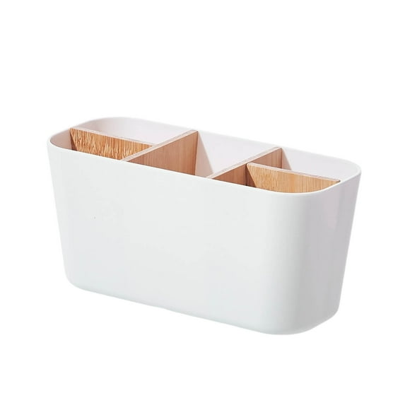Bamboo Toothbrush Holder for Bathroom - 5 Slot Countertop Organizer ...
