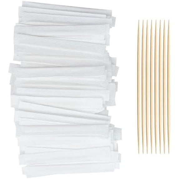 Bamboo Toothpicks by Individually Wrapped for Appetizer, Olive ...