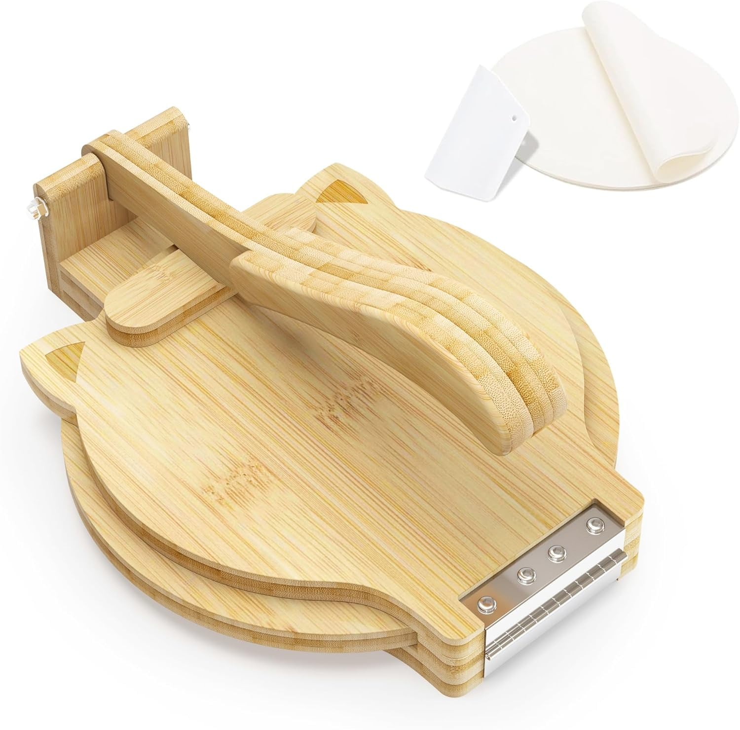 Bamboo Tortilla Press 10 inch Quesadilla Maker Wooden Corn Tortilla ...