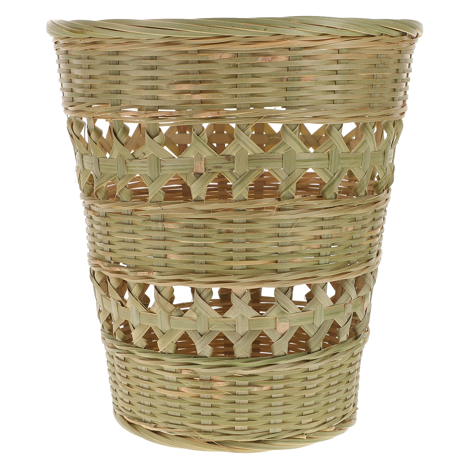 Bamboo Trash Can Laundry Hamper with Lid Toy Storage Bin Small Bins ...