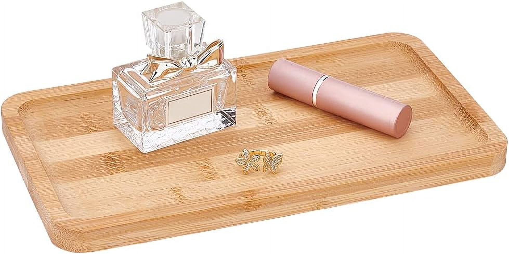 Bamboo Tray 9.8x5.5 Bamboo Serving Tray Portable Rectangle Wooden Tray ...