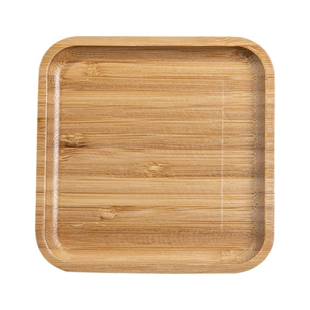 Bamboo Tray Cheese Plate, Food Serving Saucer Wood Rectangular Platter ...