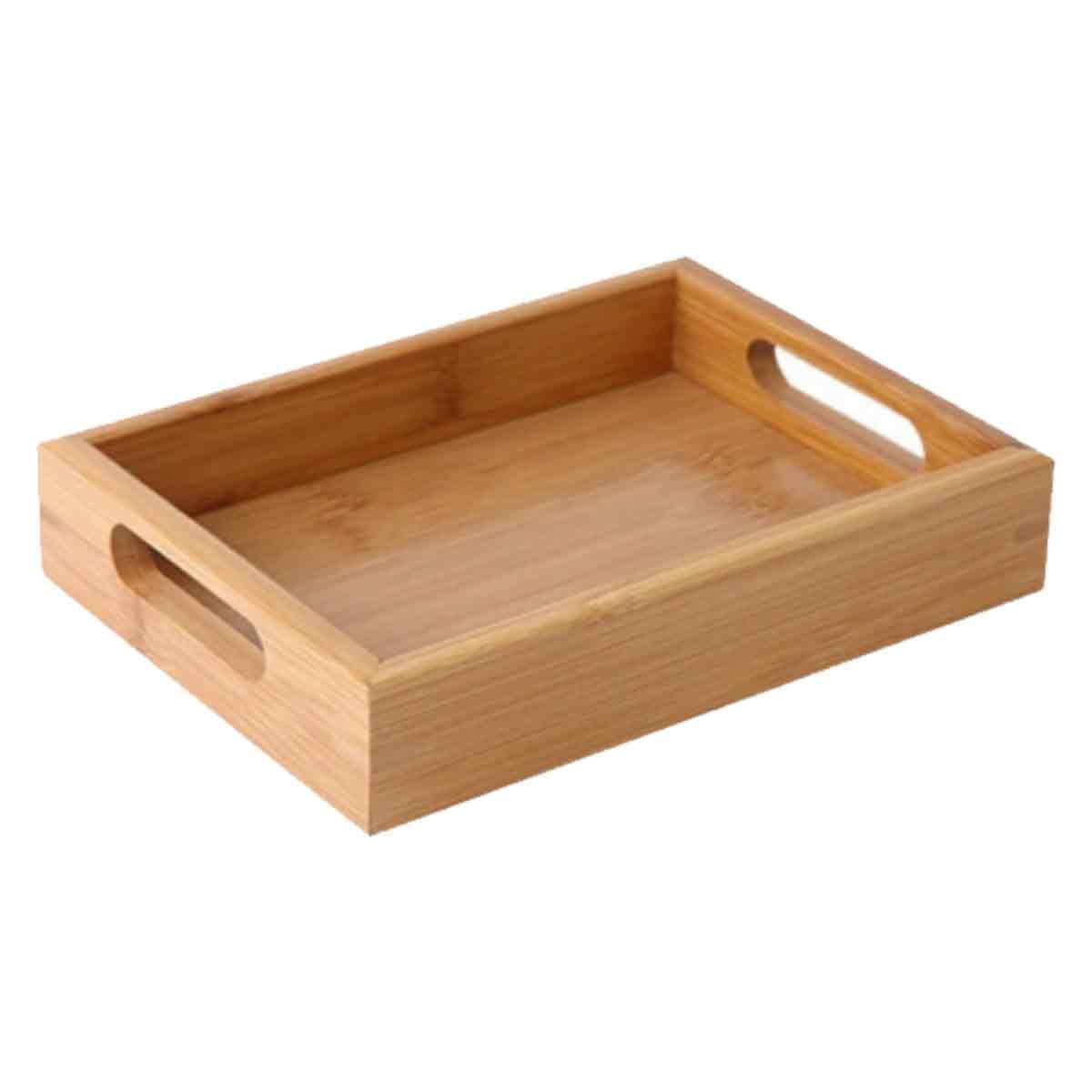 Bamboo Tray Rectangular Tea Tray Solid Wood Home Kung Fu Tea Set Water Cup Tray Wooden Bread ...