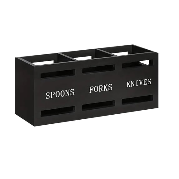 Bamboo Utensil Holder, Wooden Kitchen Tableware Organizer for Spoons ...