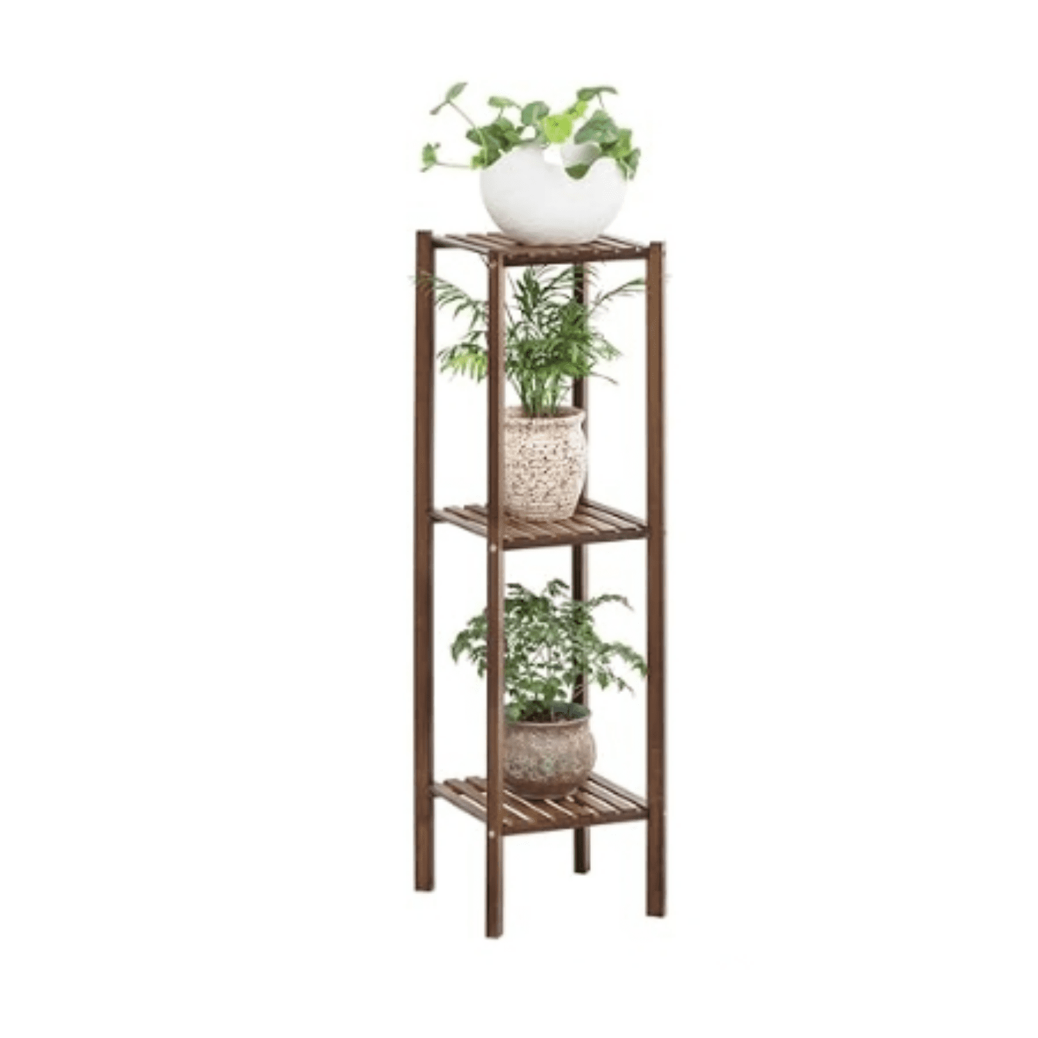 Bamboo Utility 3 Tier Plant Stanack Multiple Flower Pot Holder Shelf ...